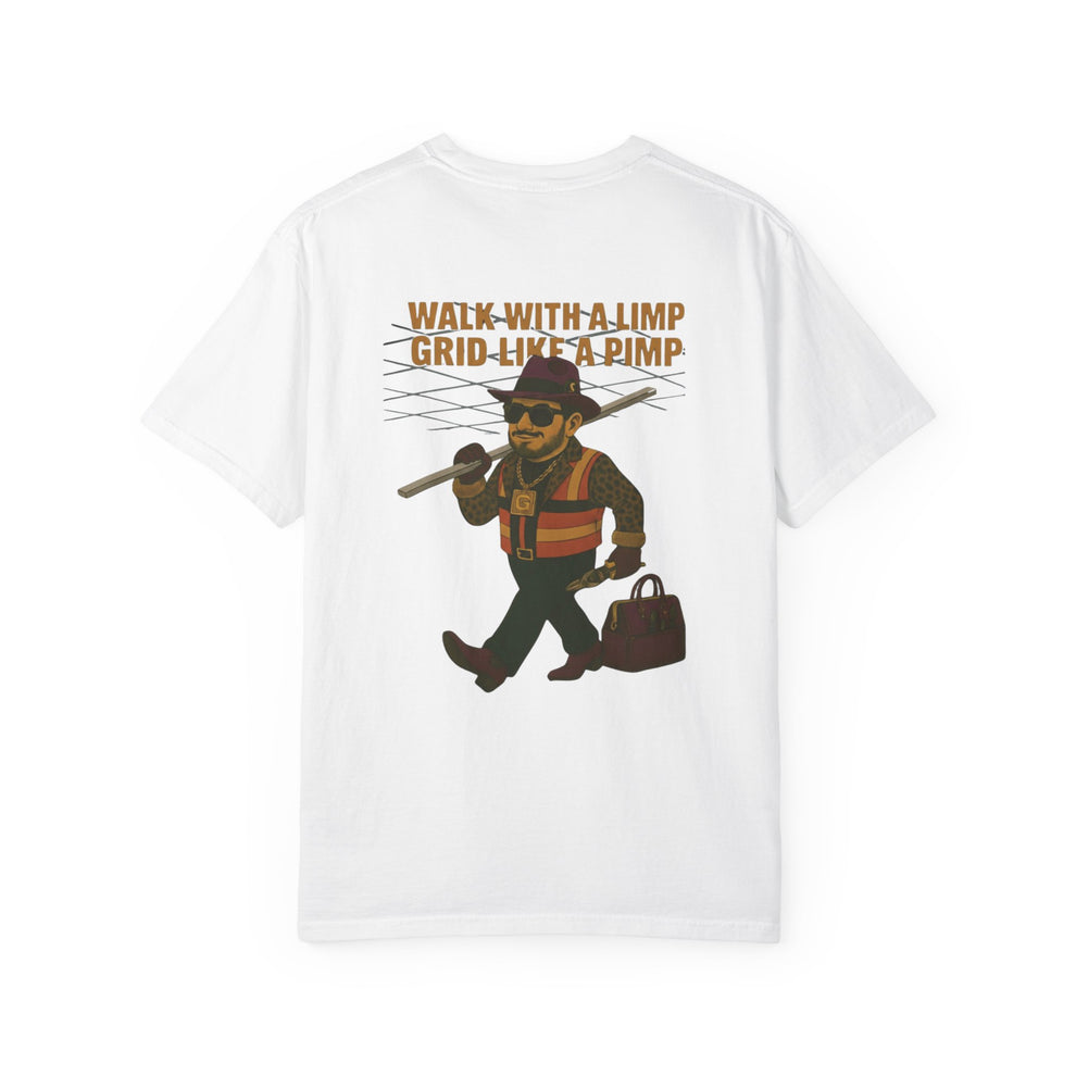 "Walk with a limp, Grid like a Pimp" shirt ( shout out to Grid Kidz ...